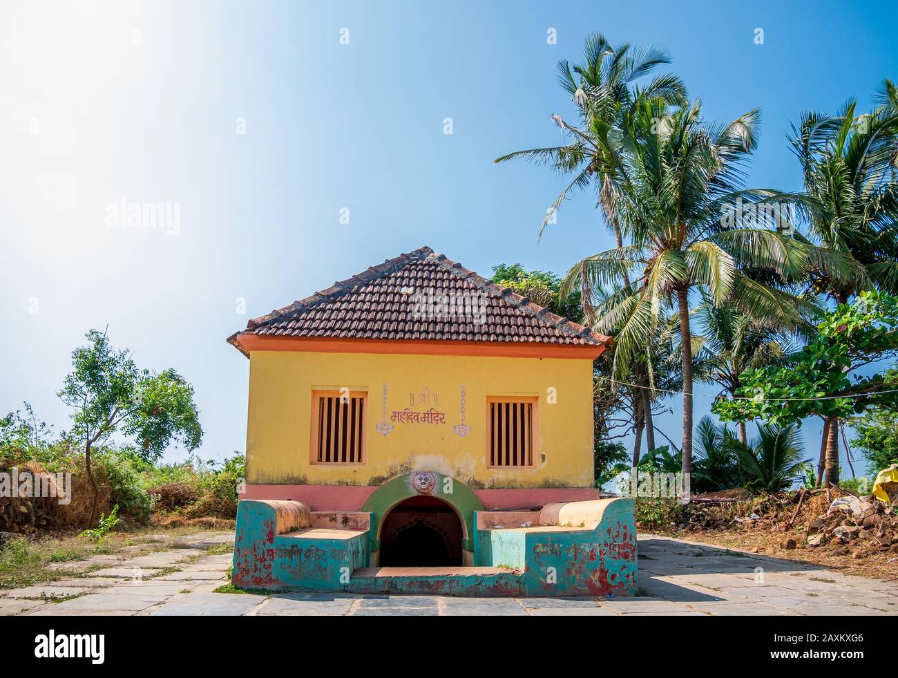 Malvan, India - December 21, 2019 : Old temple of lor Shiva built by ...