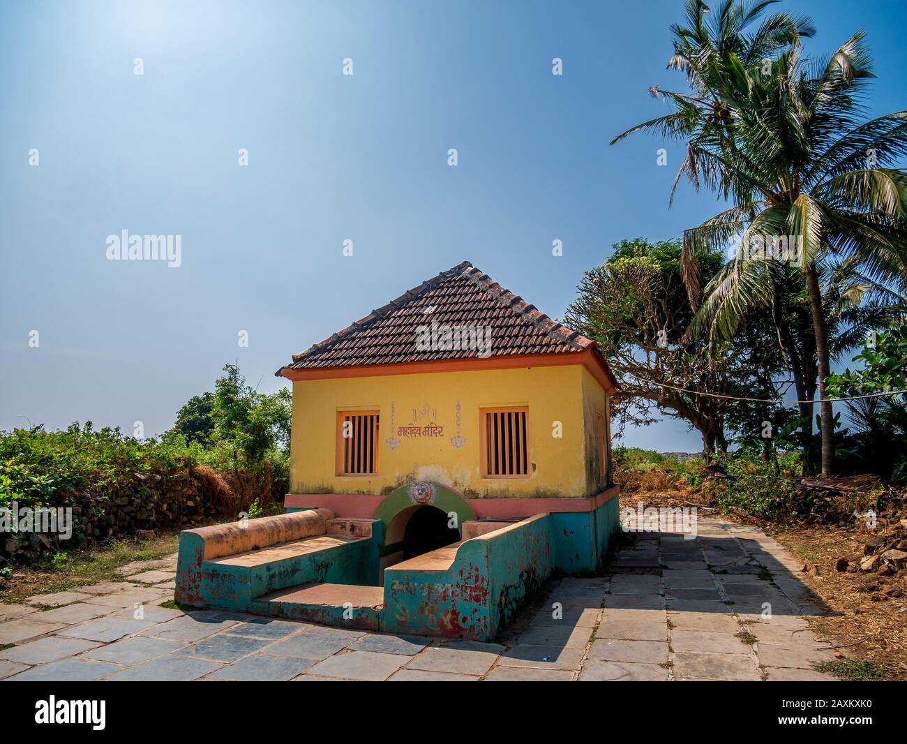 Malvan, India - December 21, 2019 : Old temple of lor Shiva built by ...
