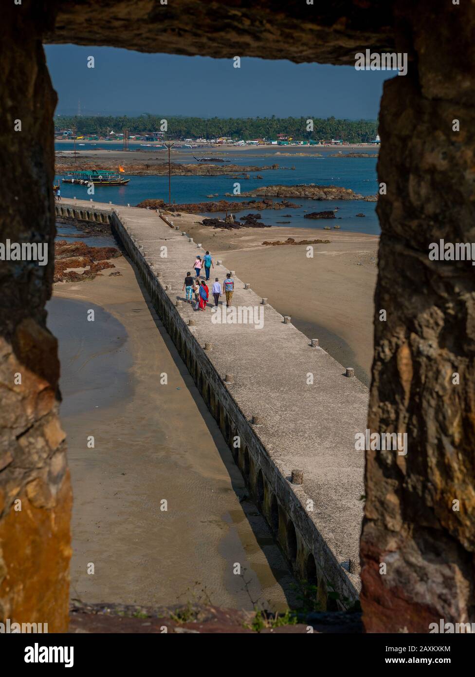 Malvan, India - December 21, 2019 : Tourist visiting Sindhudurga Fort ...