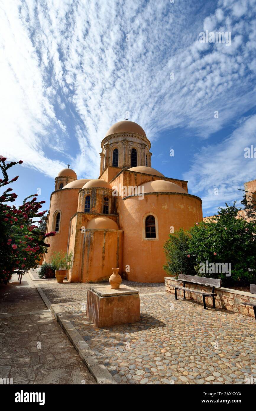 Greece, Crete Island, monastery of Agia Triada aka Holy Trinity from ...
