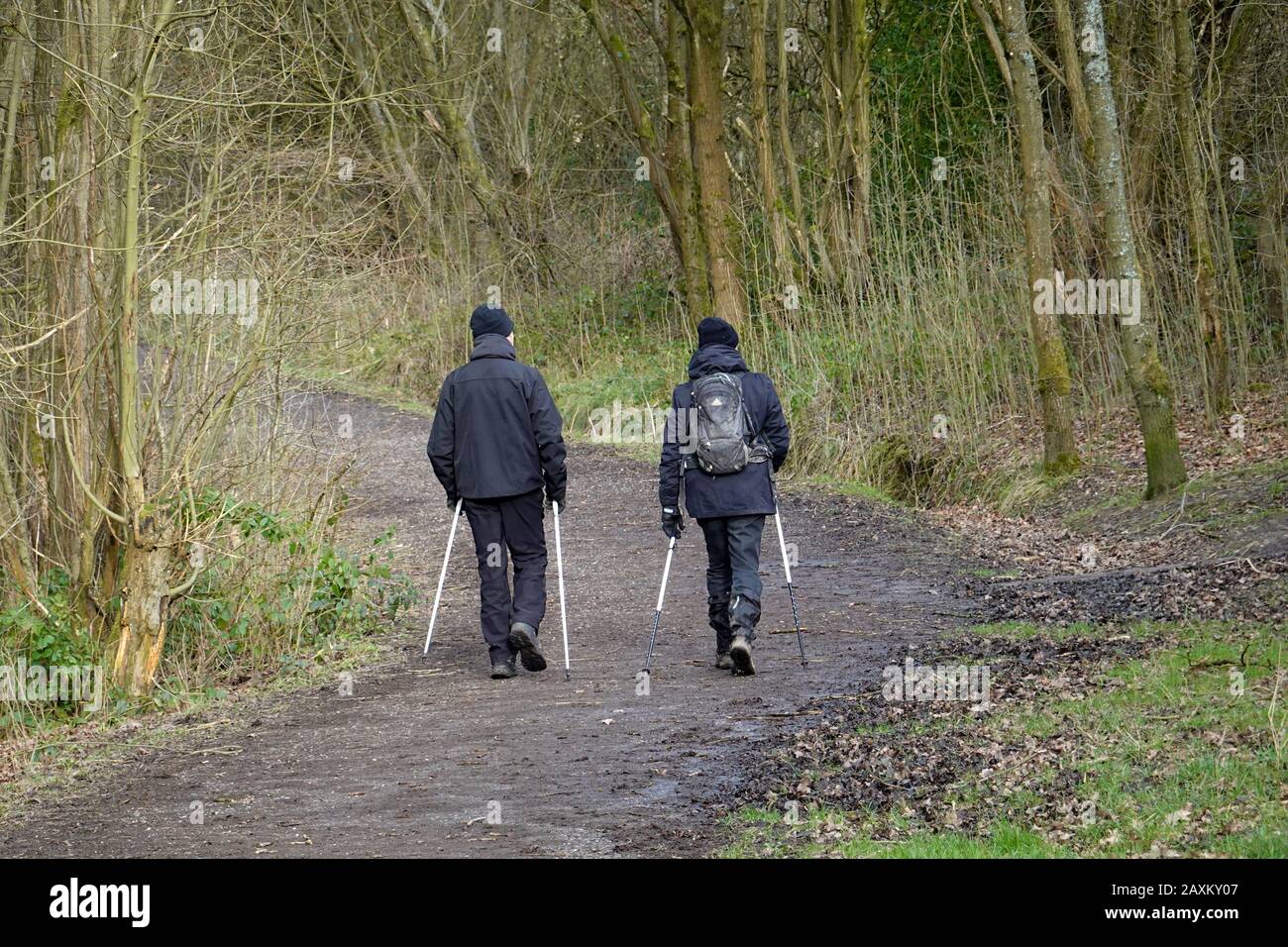 Men with walking sticks hi-res stock photography and images - Alamy