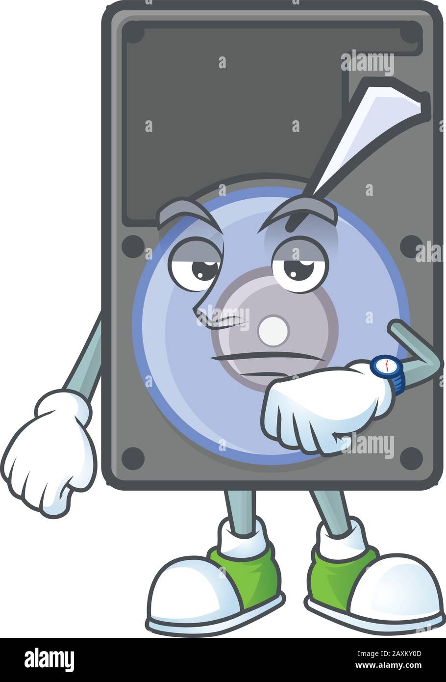A picture of hard disk on a waiting gesture Stock Vector Image & Art ...