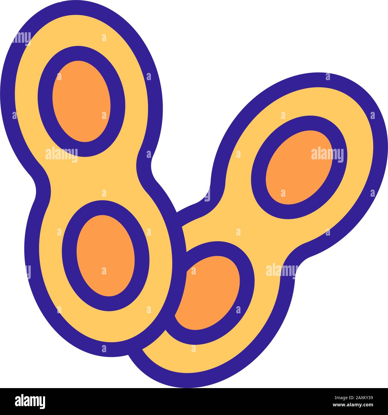 Nut icon vector. Isolated contour symbol illustration Stock Vector ...