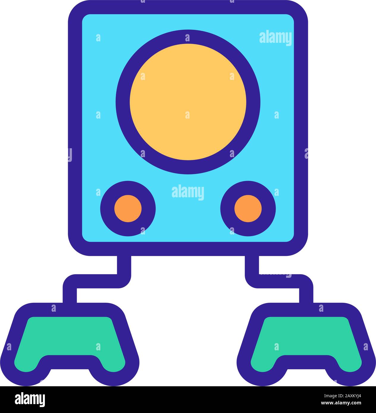 Game console icon vector. Isolated contour symbol illustration Stock ...