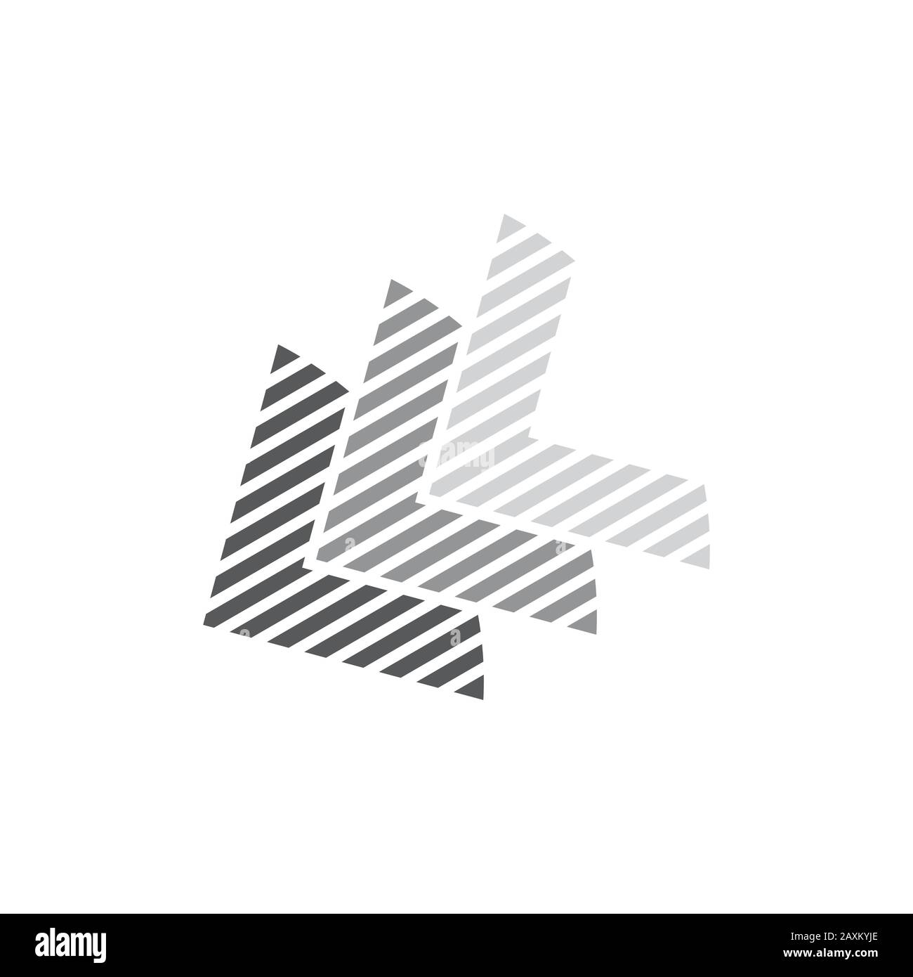 stripes movement arrow linked logo vector Stock Vector Image & Art - Alamy