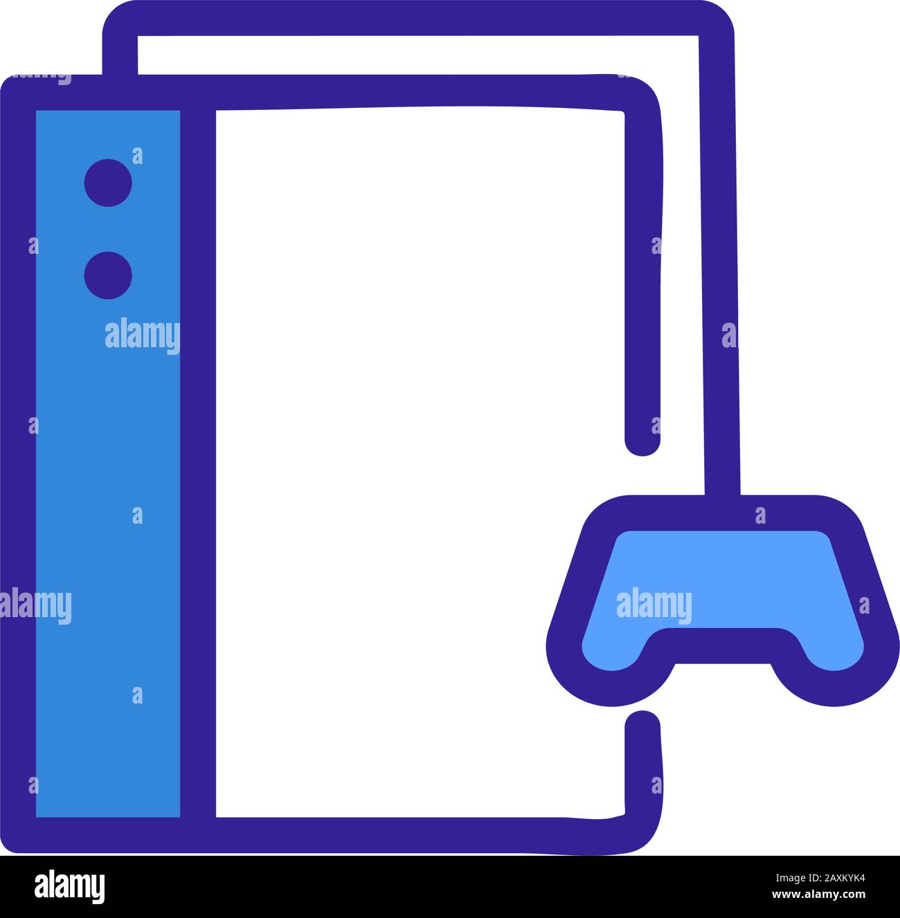 Game console icon vector. Isolated contour symbol illustration Stock ...