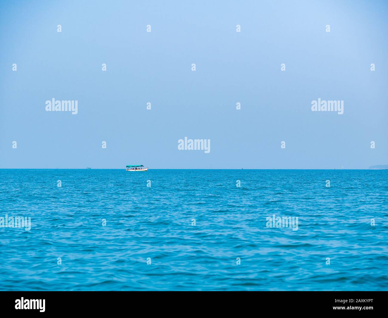 Malvan, India - December 24, 2019 : Tourist Boats and Blue Sea with ...