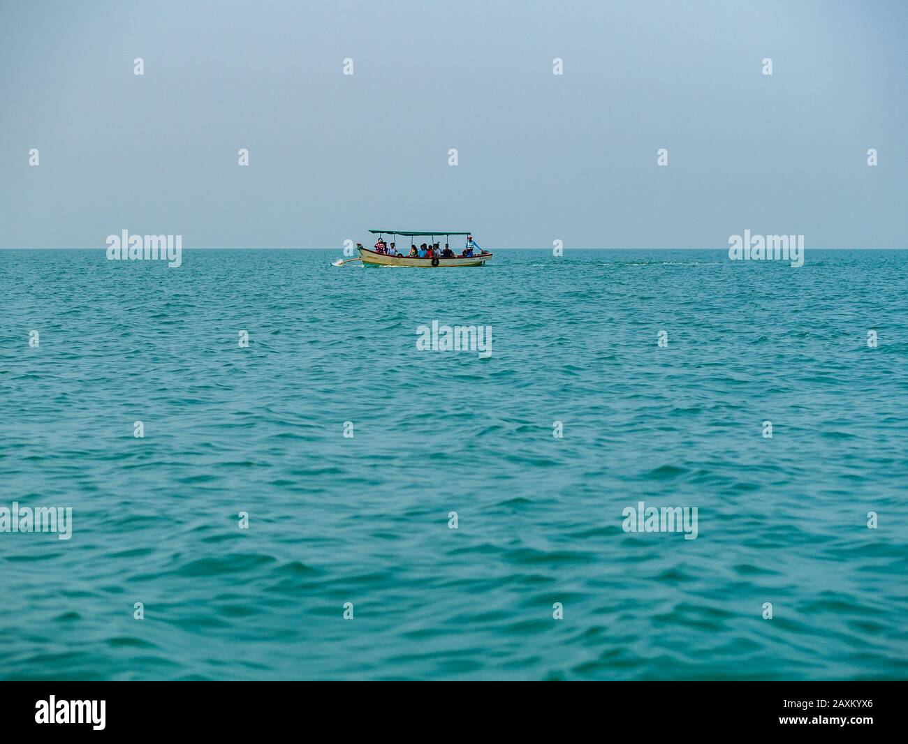 Malvan, India - December 24, 2019 : Tourist Boats and Blue Sea with ...
