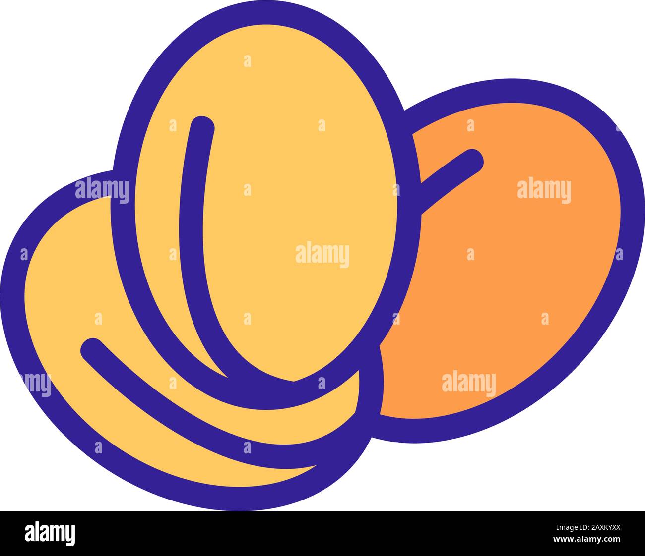 Nut icon vector. Isolated contour symbol illustration Stock Vector ...