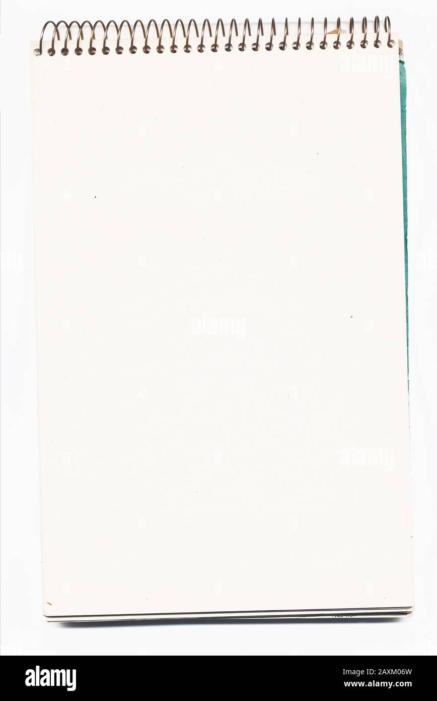 Ring notebook with blank white recycling paper Stock Photo - Alamy