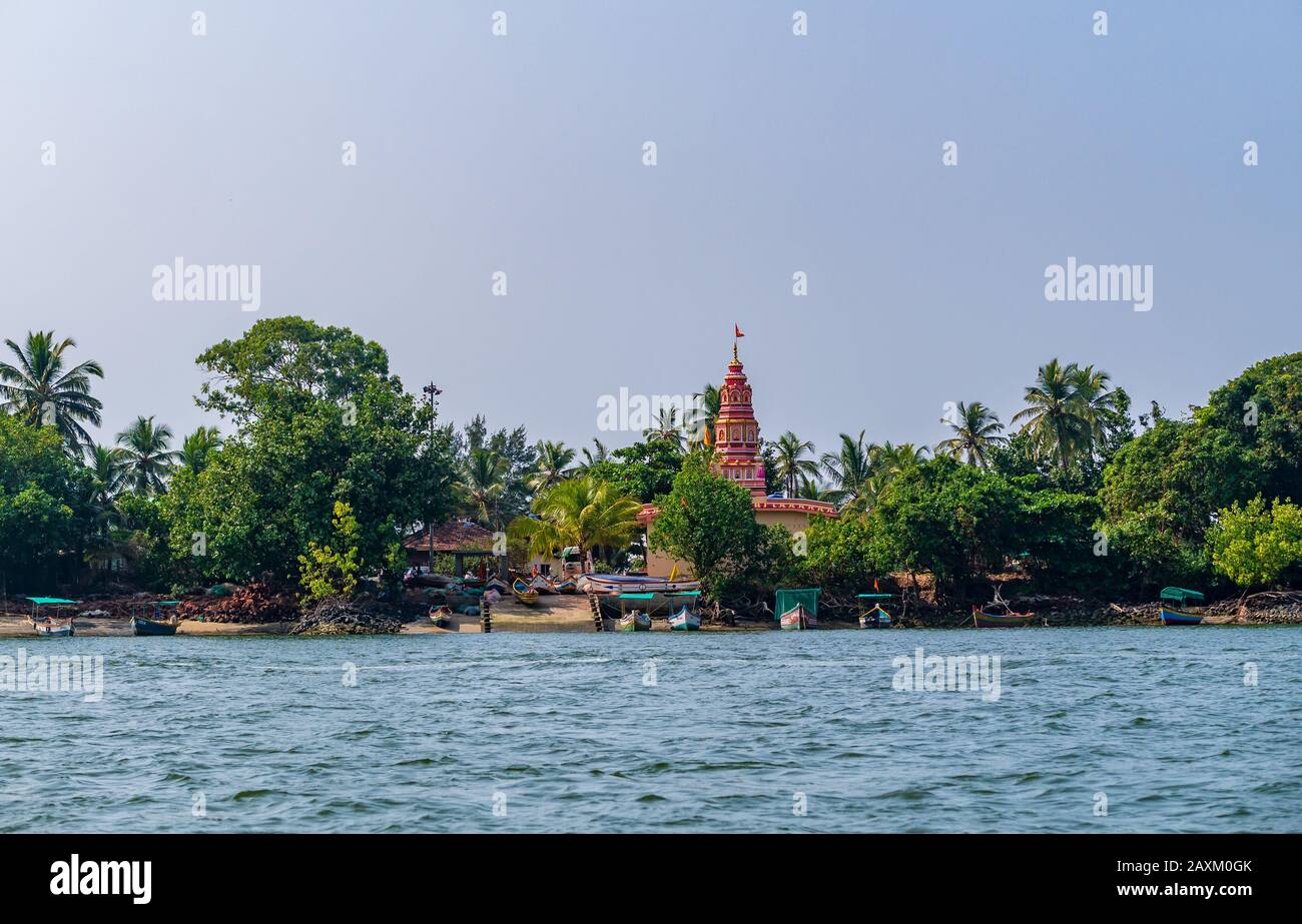Malvan, India - December 24, 2019 : Tourist Boats and Blue Sea with ...