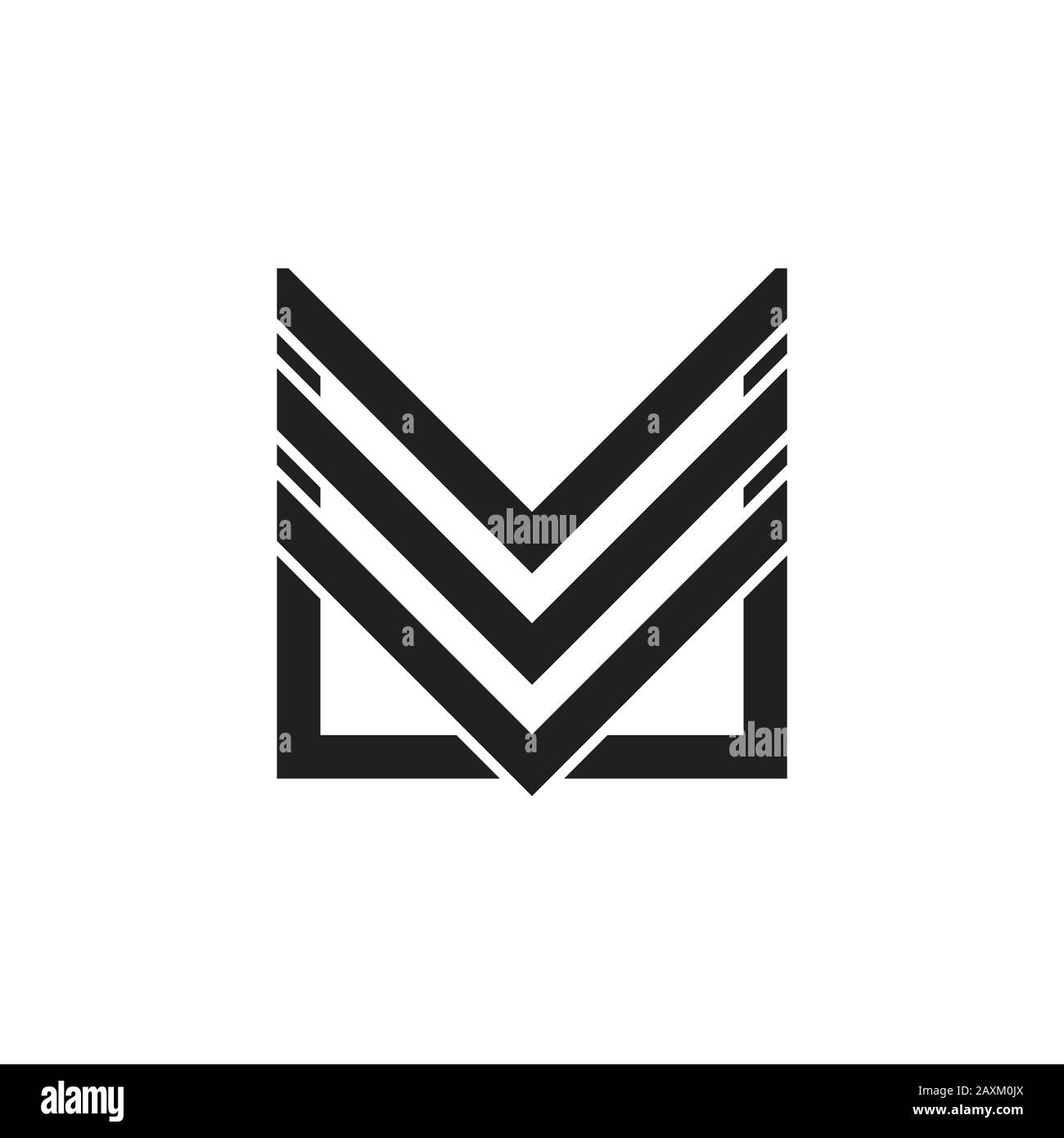 Abstract letter stripes square Cut Out Stock Images & Pictures - Alamy