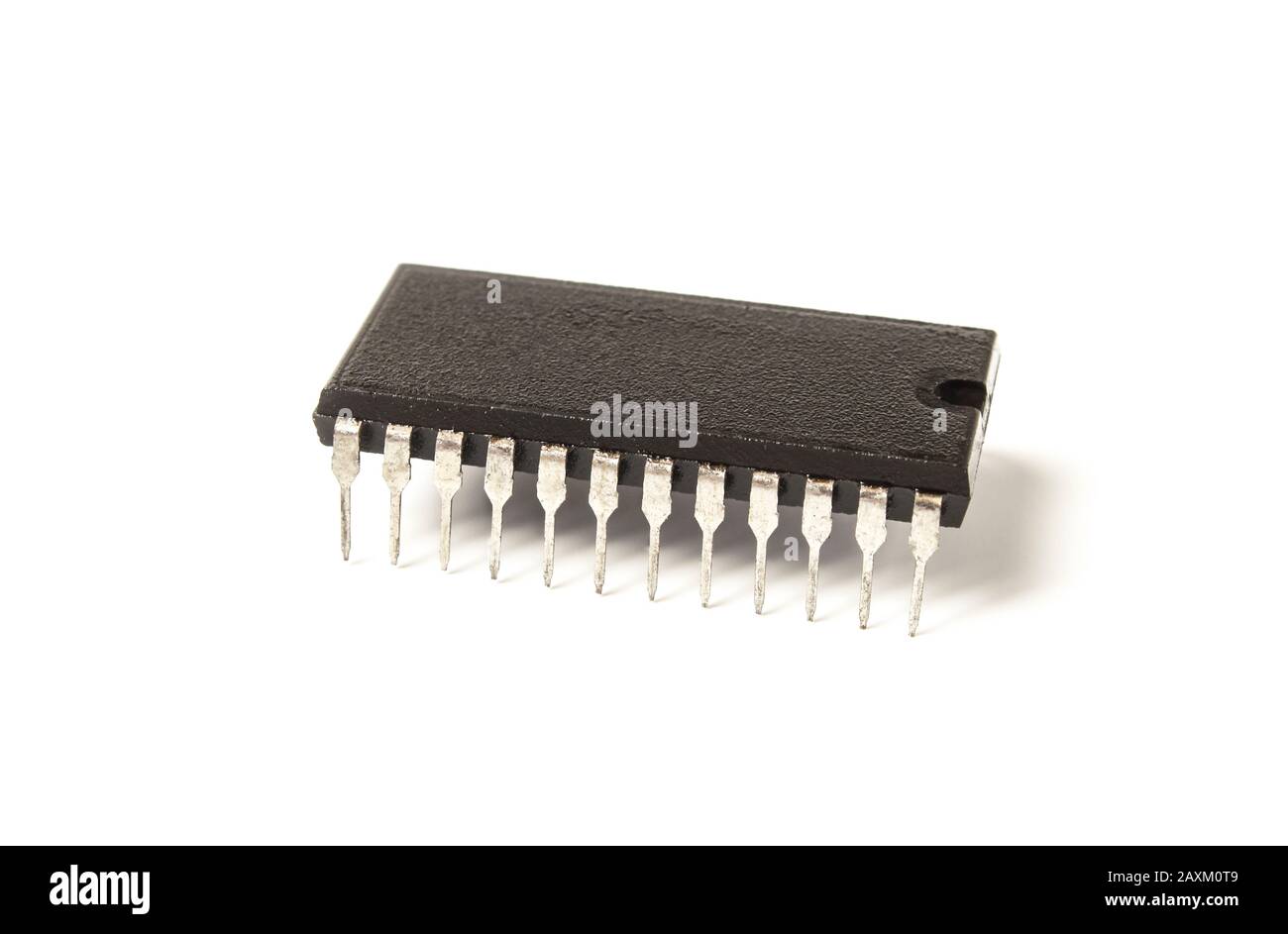 Electronic microcircuit isolated on white Stock Photo - Alamy