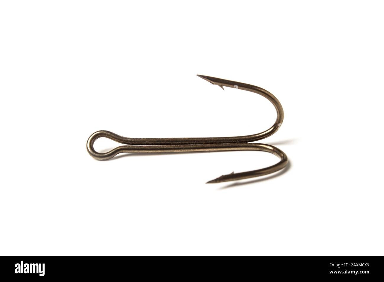 Fishing hook close up isolated on white Stock Photo - Alamy