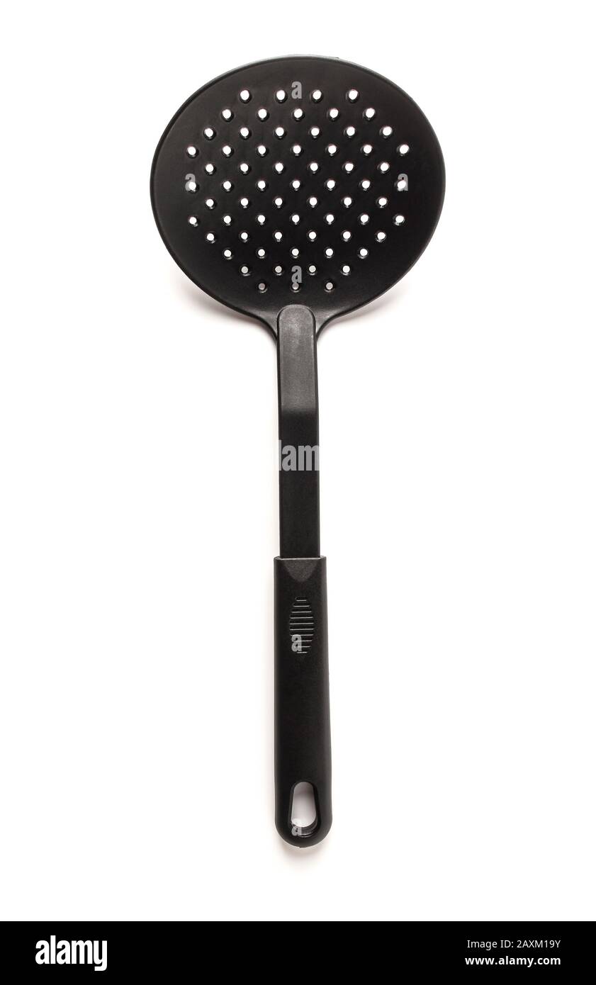 Plastic black skimmer isolated on white background Stock Photo - Alamy