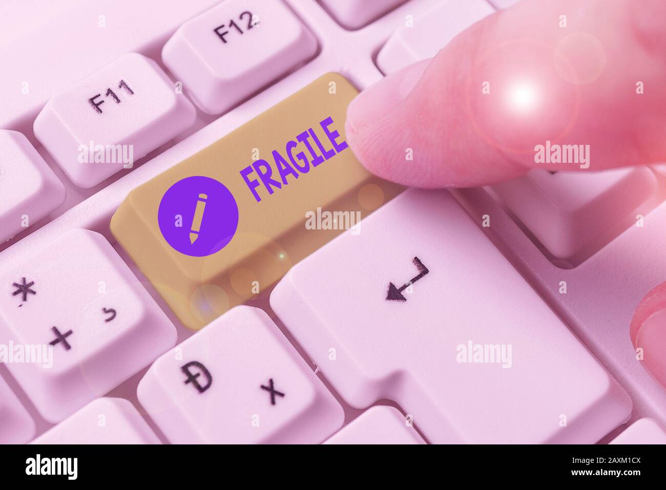 Writing note showing Fragile. Business concept for Breakable Handle ...