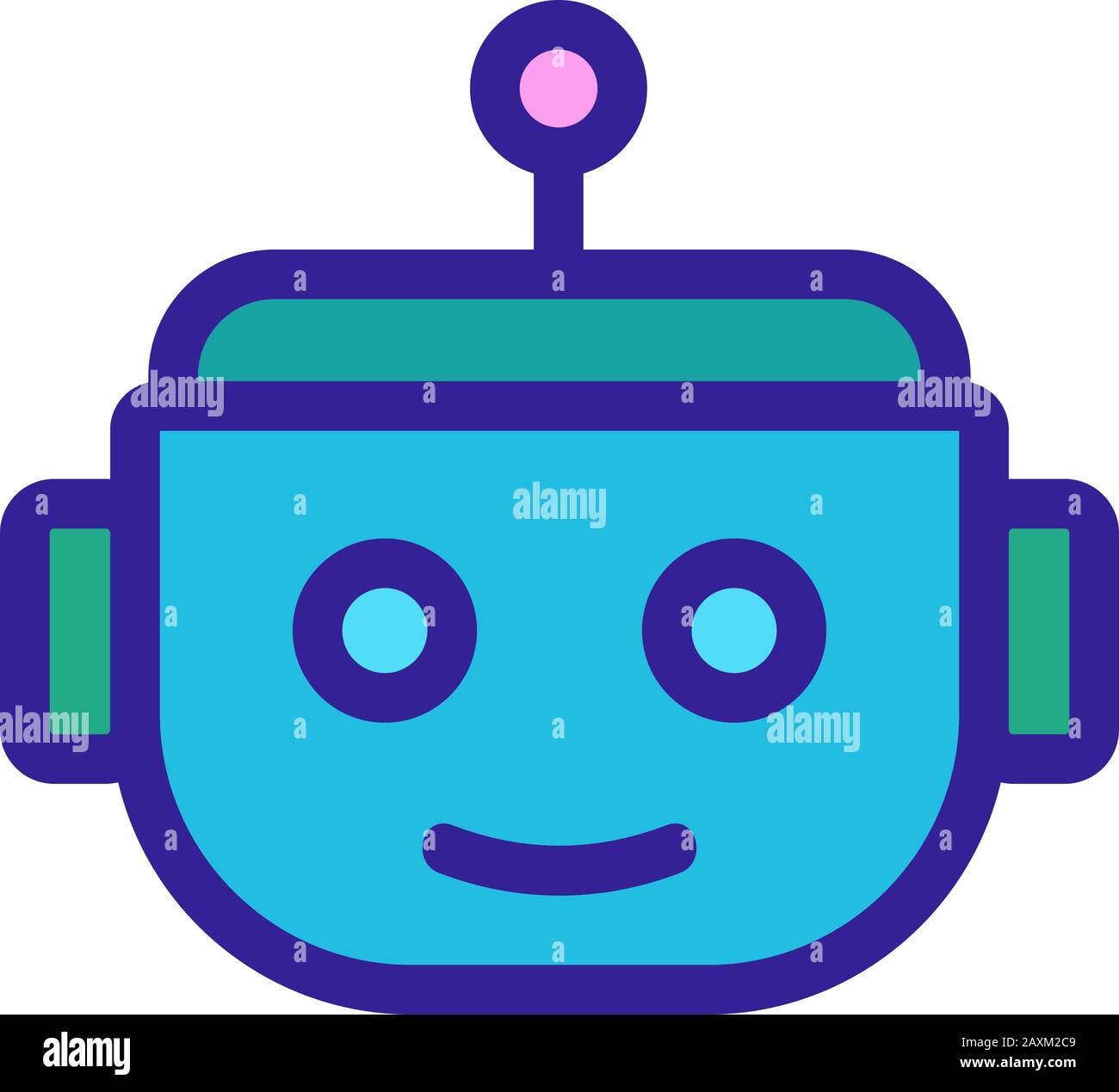 Chat bot icon vector. Isolated contour symbol illustration Stock Vector ...