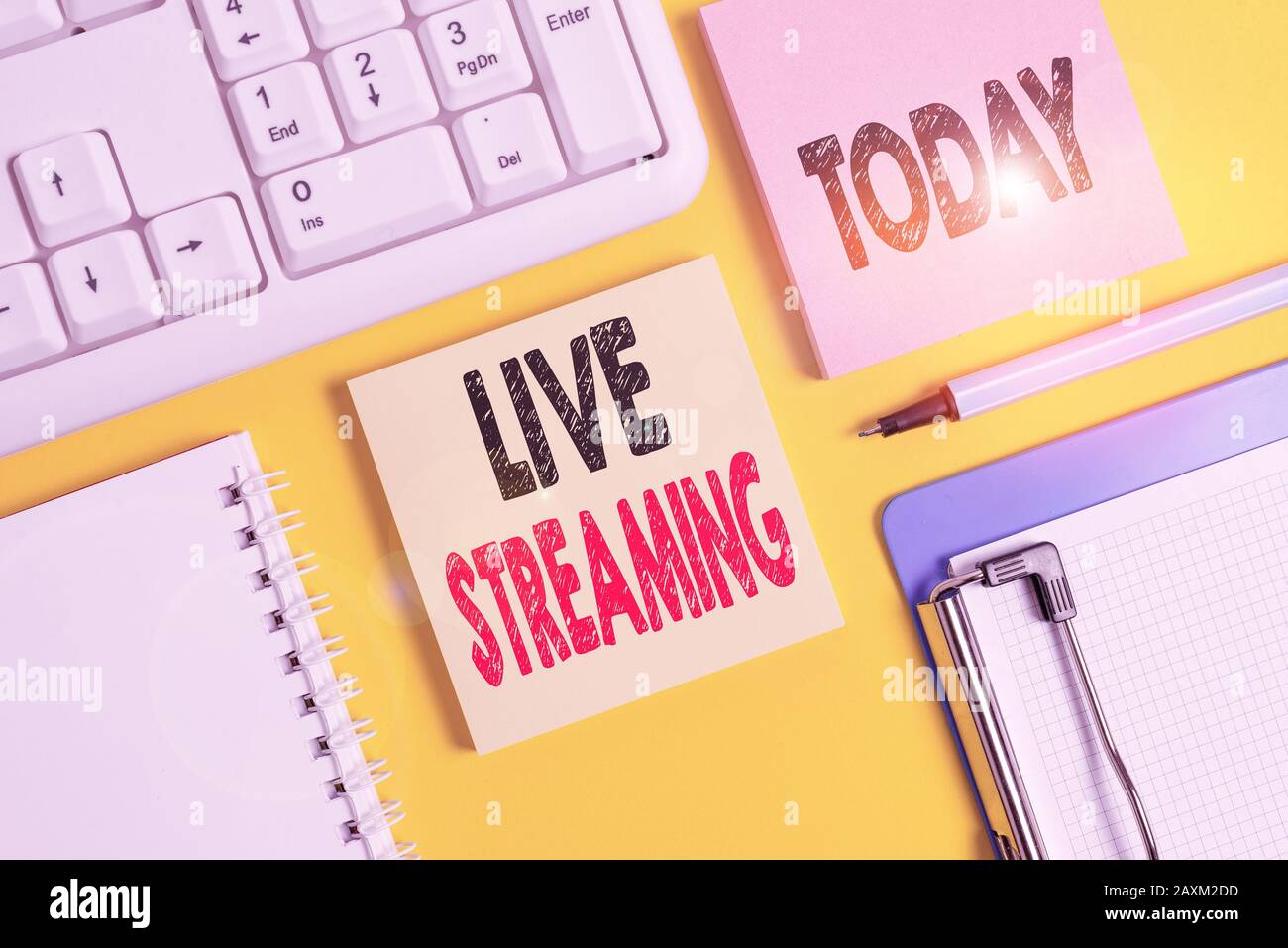 Handwriting text writing Live Streaming. Conceptual photo media ...
