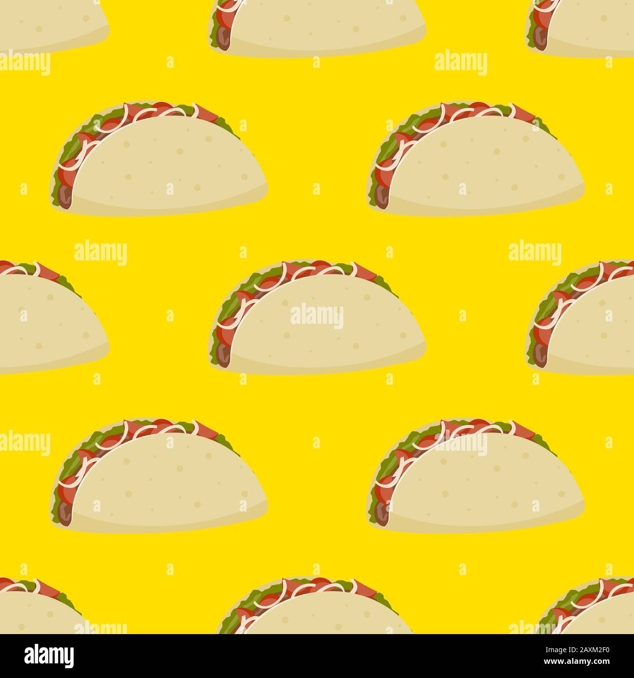 Seamless pattern of Mexican burrito with meat and vegetables on a ...