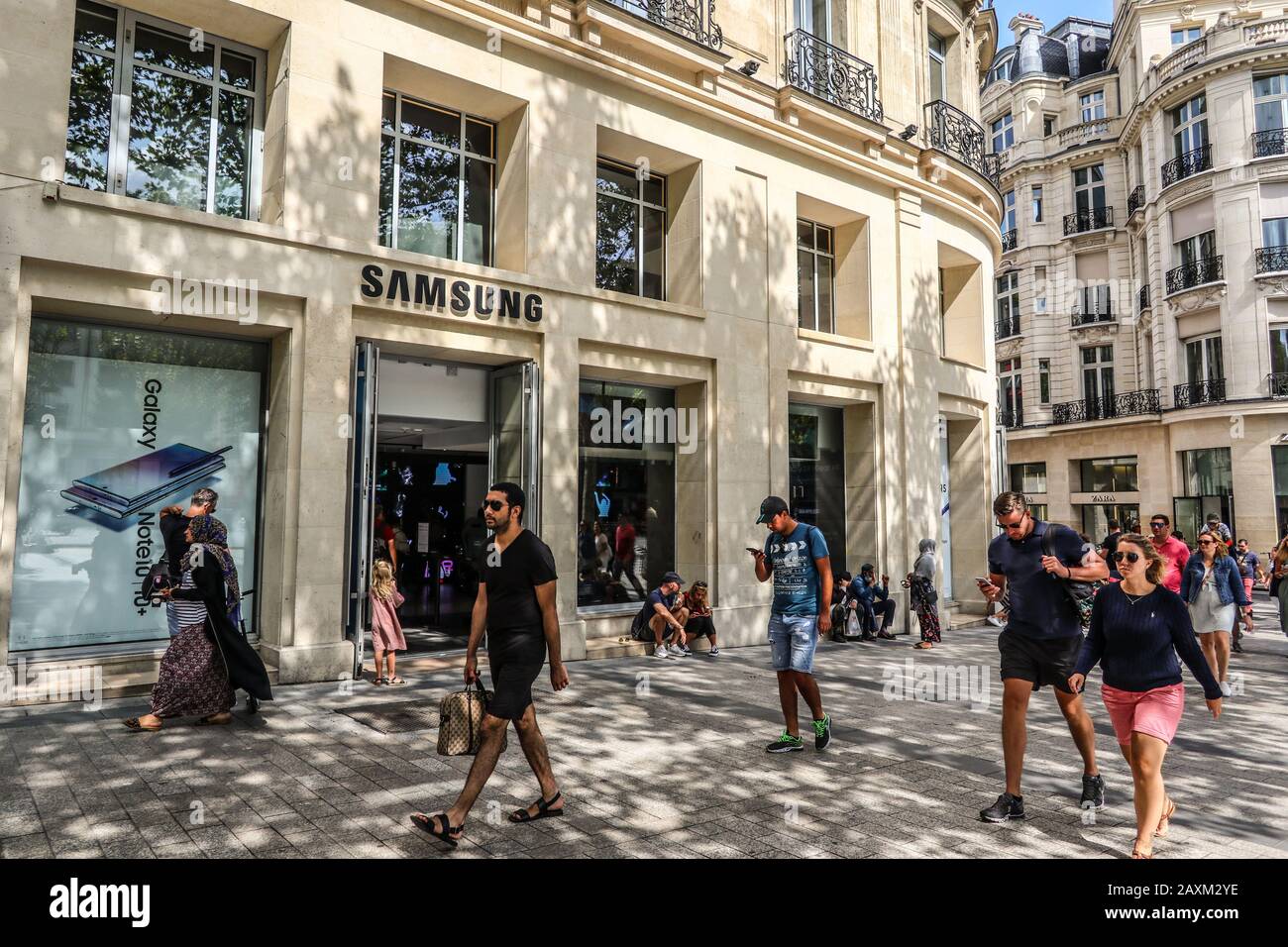 Samsung store on Champs-Élysées Paris France Europe Stock Photo - Alamy