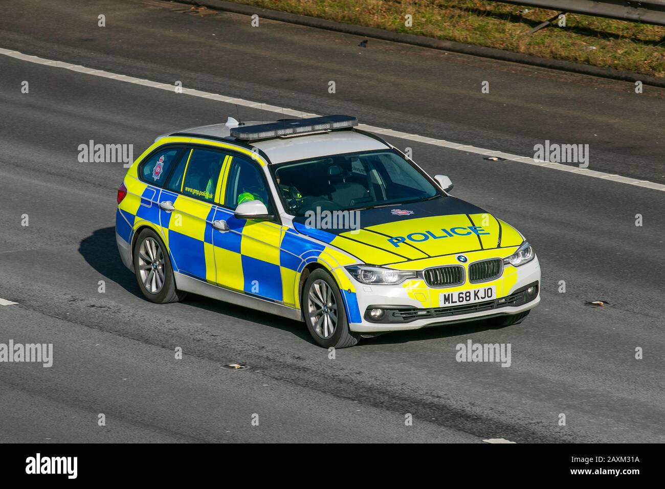 2018 white BMW 330D Xdrive AC Auto; Greater Manchester Police car; UK ...