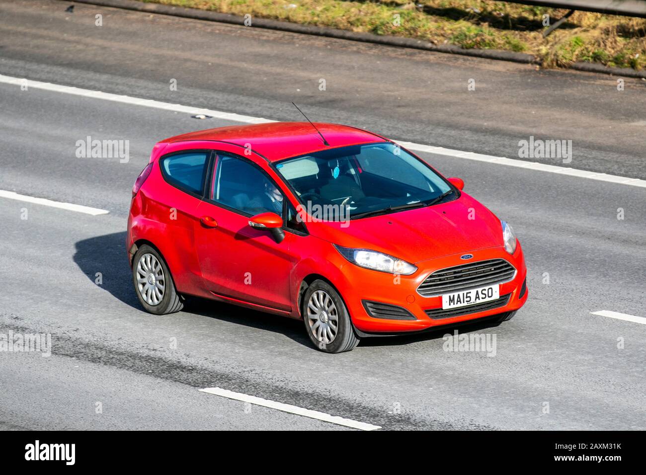 2015 red Ford Fiesta Style; UK Vehicular traffic, transport, modern ...