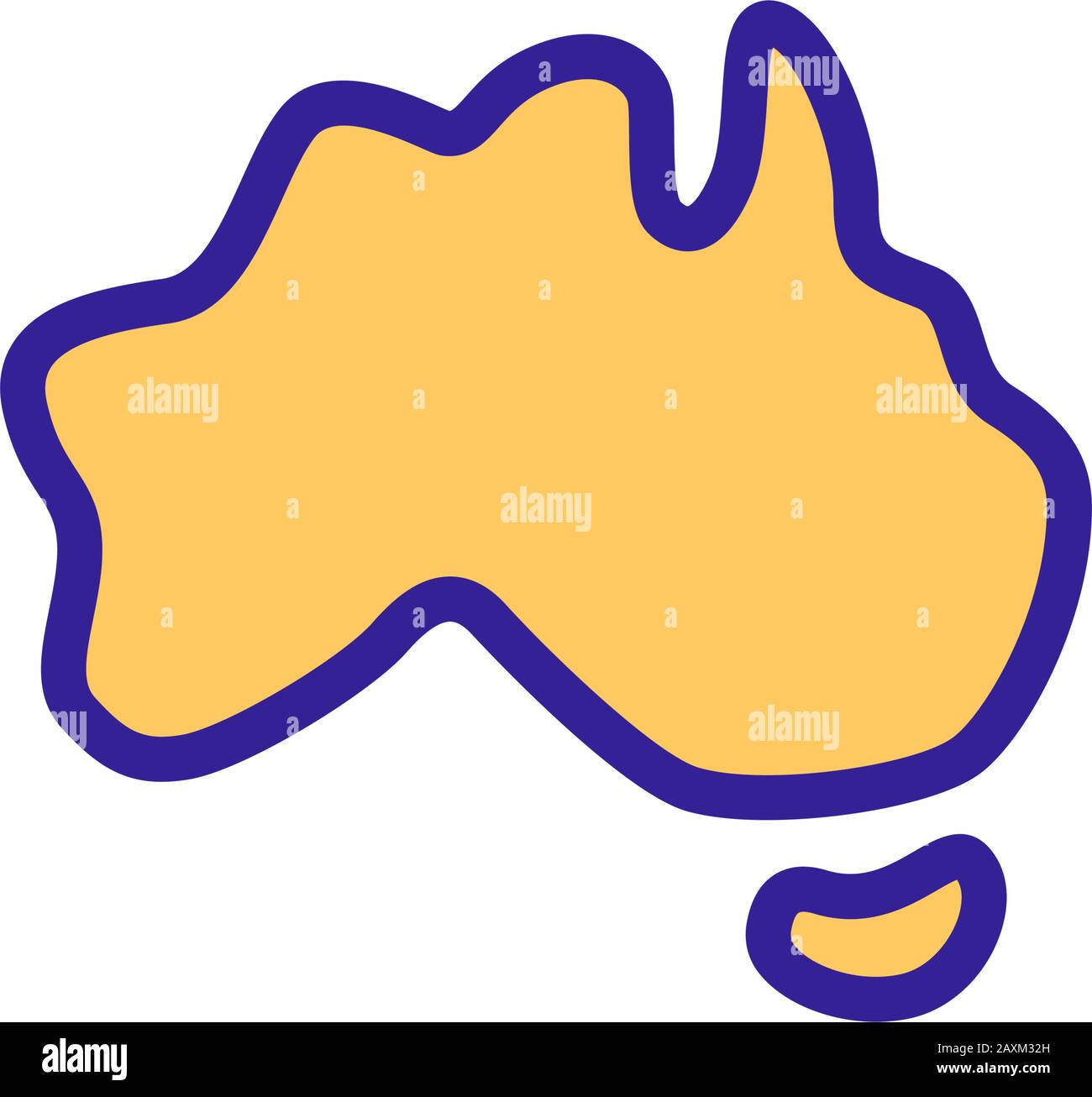 Australia icon vector. Isolated contour symbol illustration Stock ...