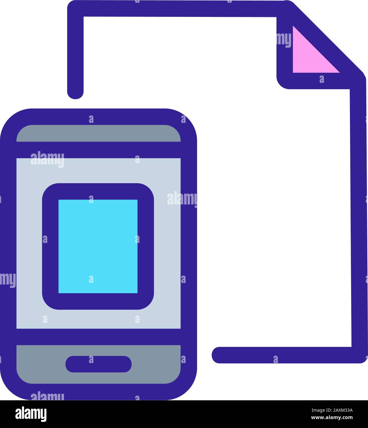 Scanner phone icon vector. Isolated contour symbol illustration Stock ...