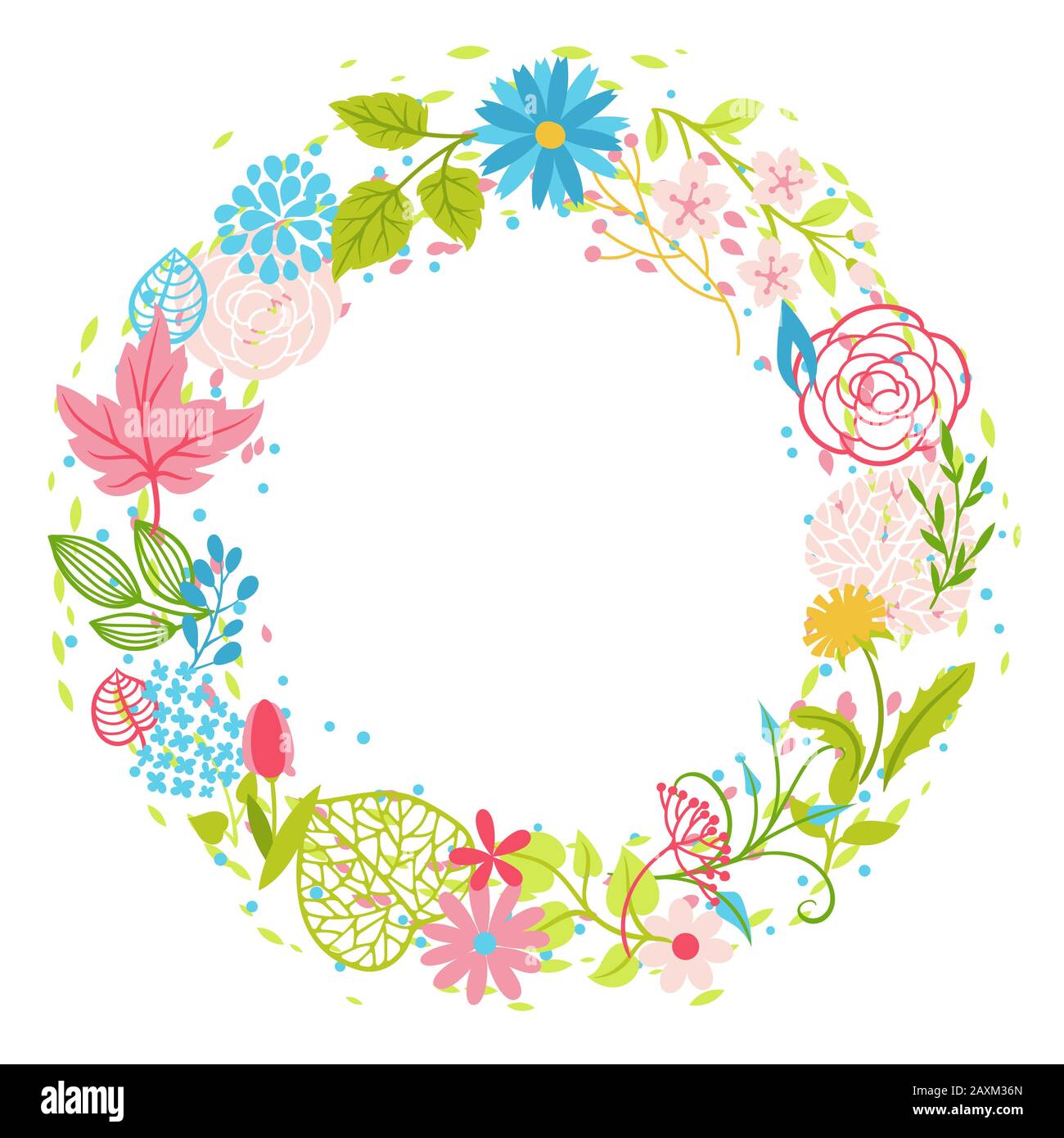 Frame with spring flowers Stock Vector Image & Art - Alamy