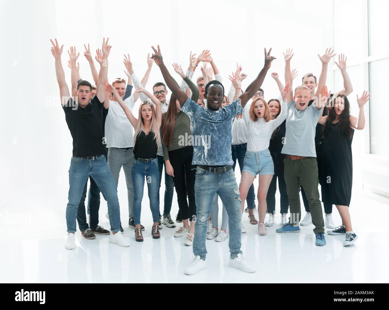 Triumphant team hi-res stock photography and images - Alamy