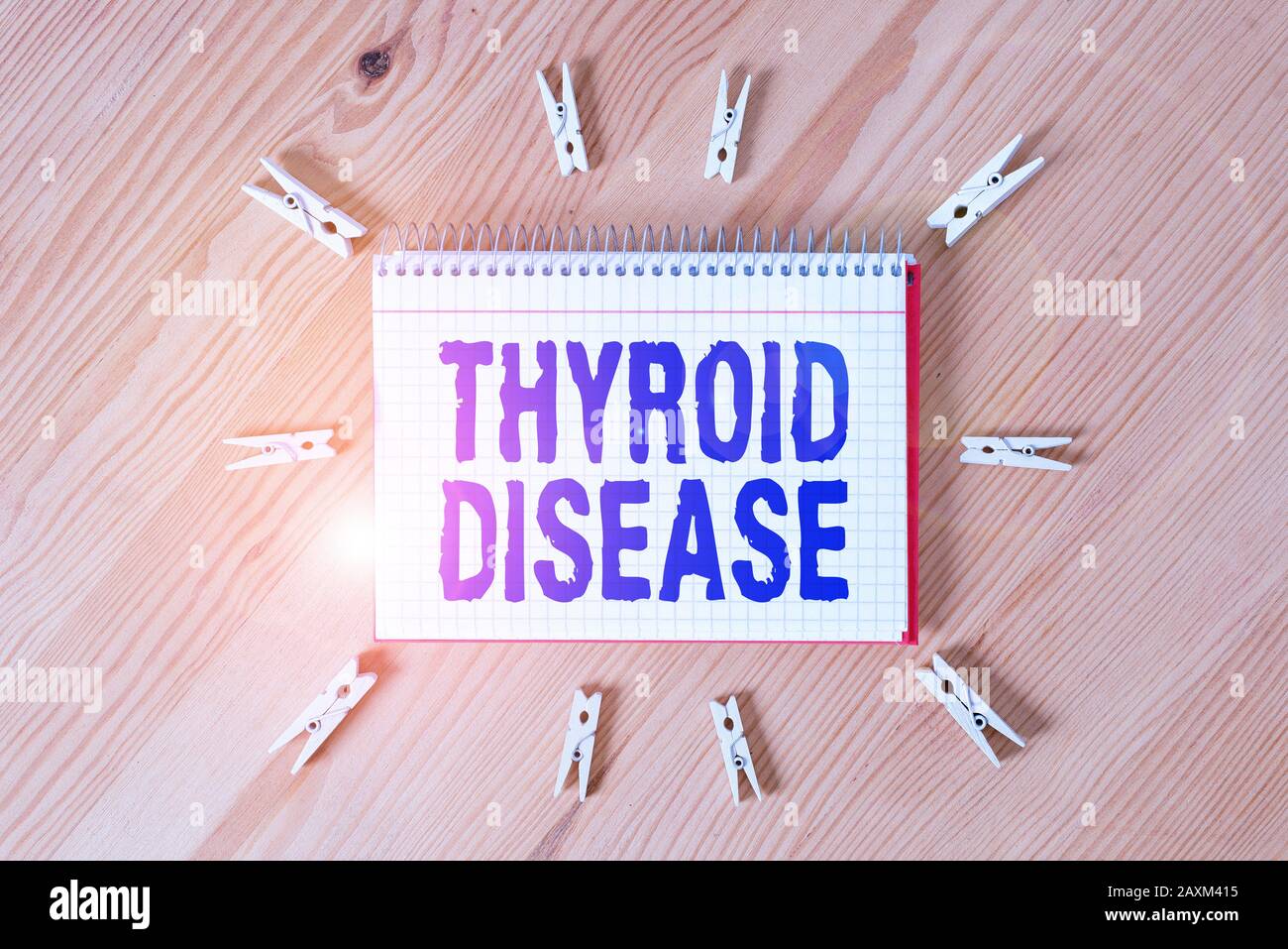 Handwriting text writing Thyroid Disease. Conceptual photo the thyroid ...