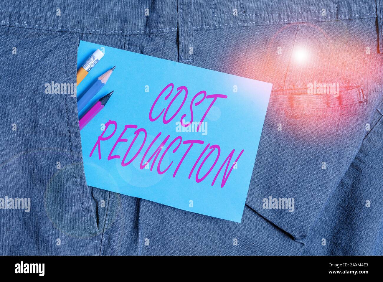 Handwriting text Cost Reduction. Conceptual photo process of finding ...