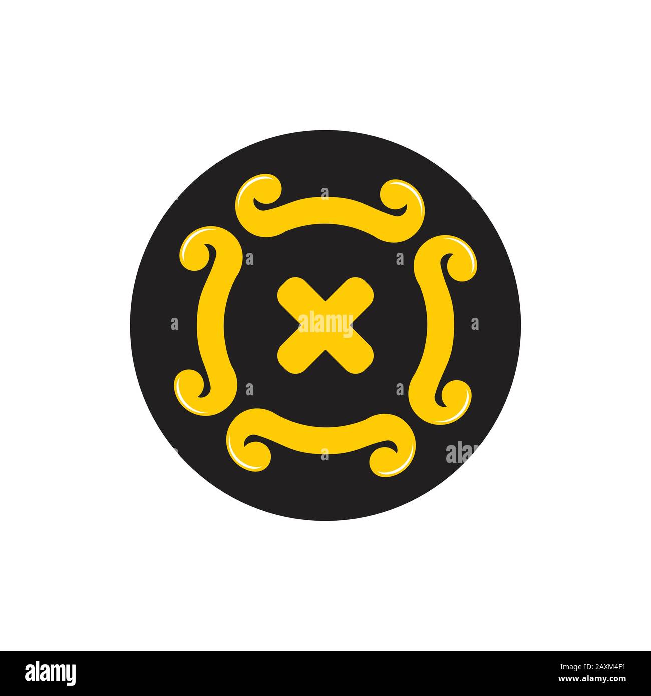 circle letter x retro target symbol logo vector Stock Vector Image ...