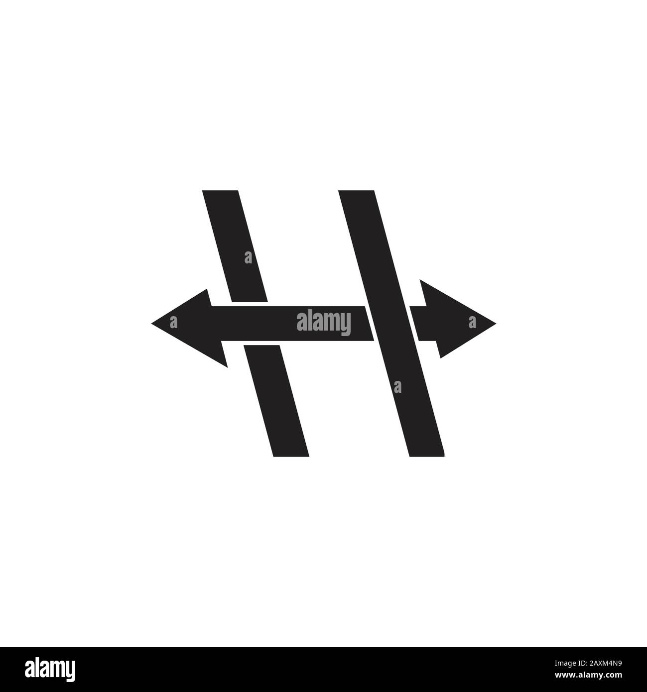 letter h arrows overlapping logo vector Stock Vector Image & Art - Alamy