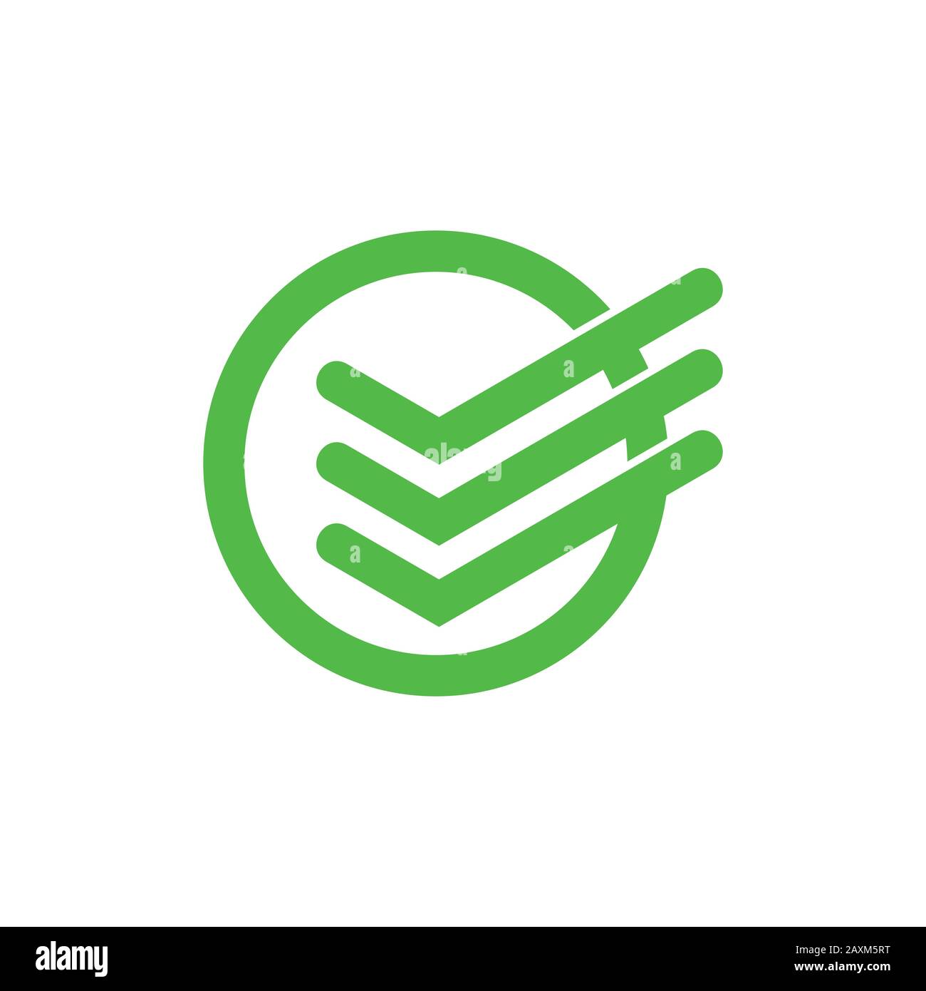 green check mark natural symbol logo vector Stock Vector Image & Art ...
