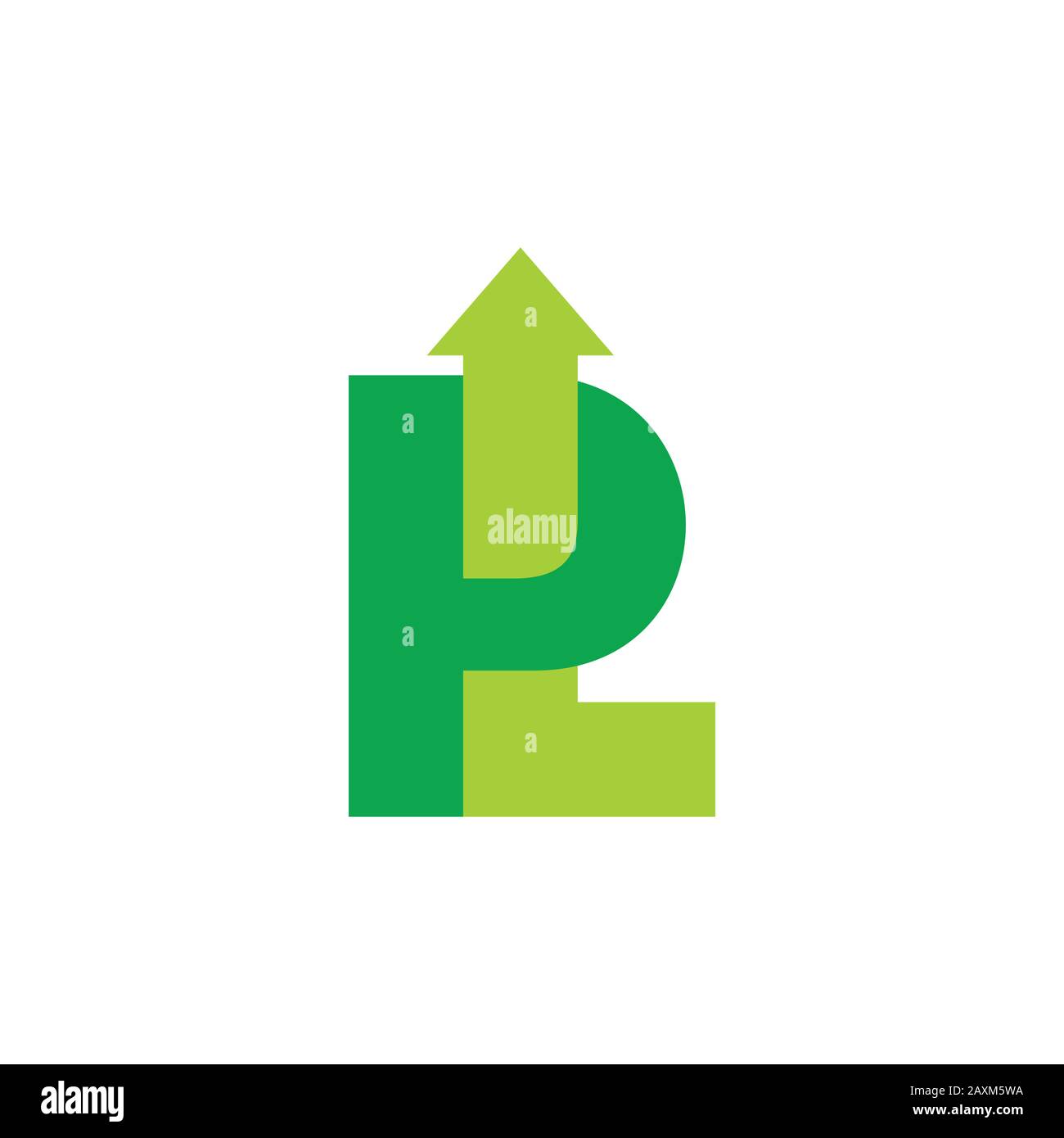 abstract letter pl geometric arrow logo vector Stock Vector Image & Art ...