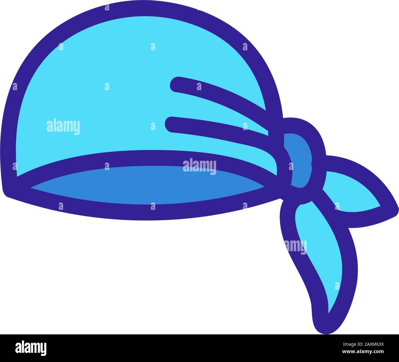 Bandana icon vector. Isolated contour symbol illustration Stock Vector ...