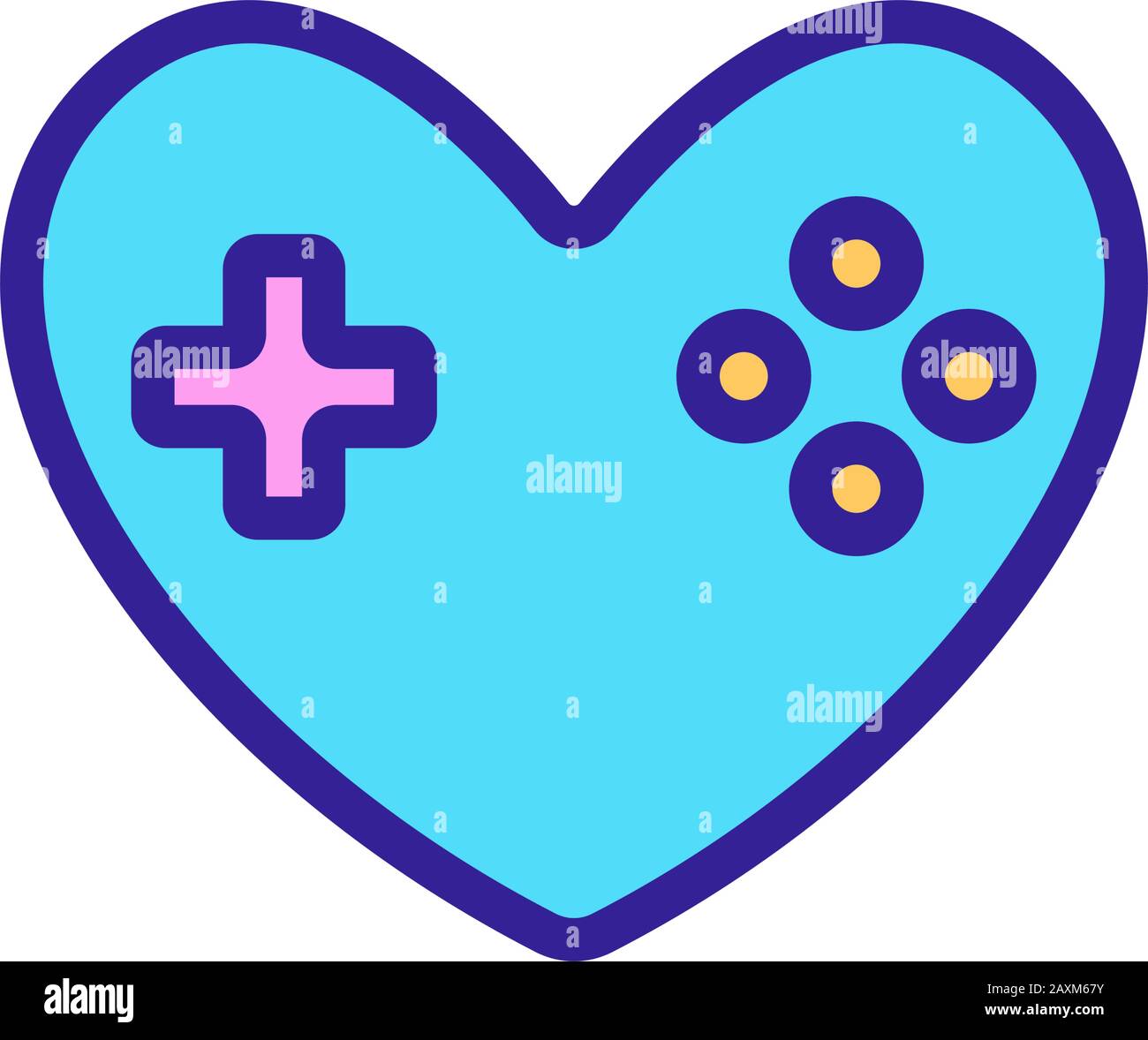 Control game icon vector. Isolated contour symbol illustration Stock ...