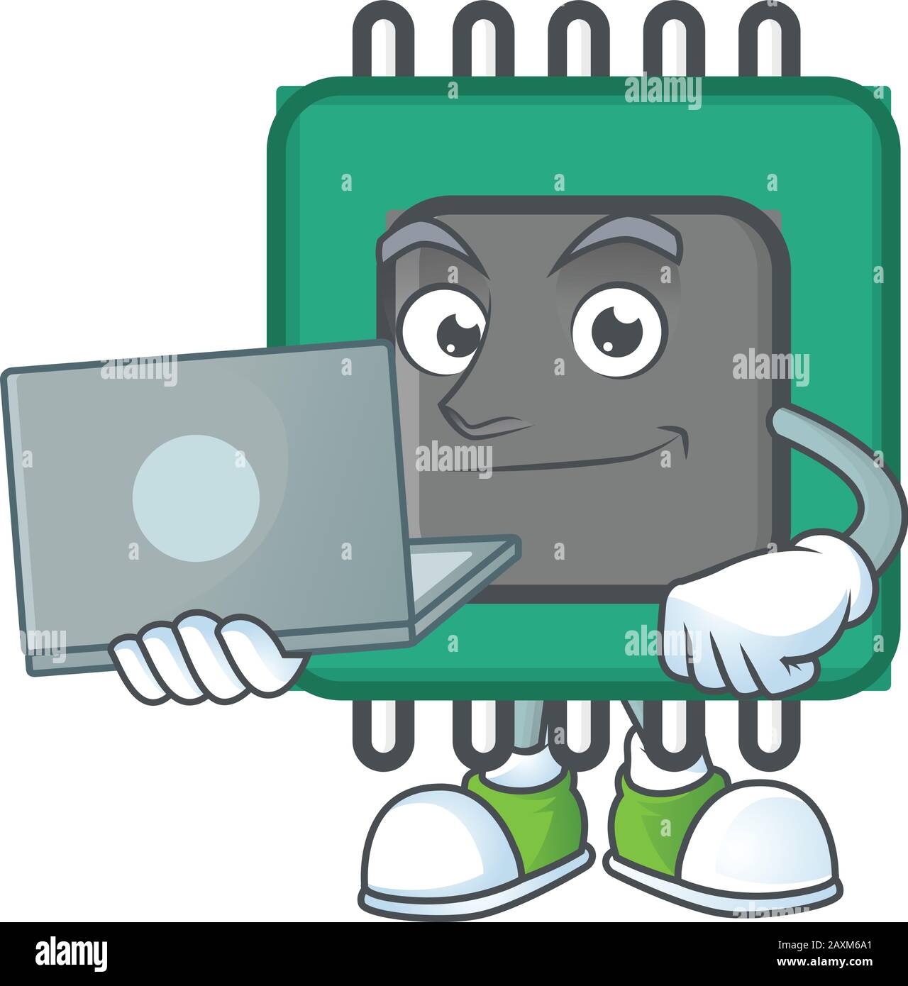 A smart RAM mascot icon working with laptop Stock Vector Image & Art ...