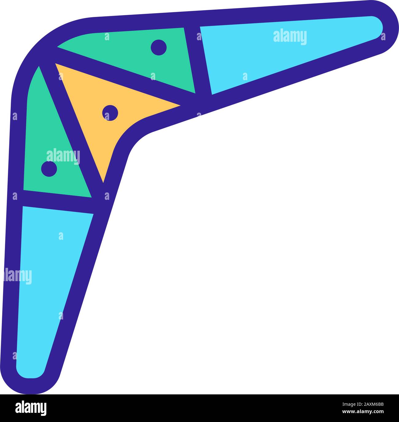 Boomerang icon vector. Isolated contour symbol illustration Stock ...