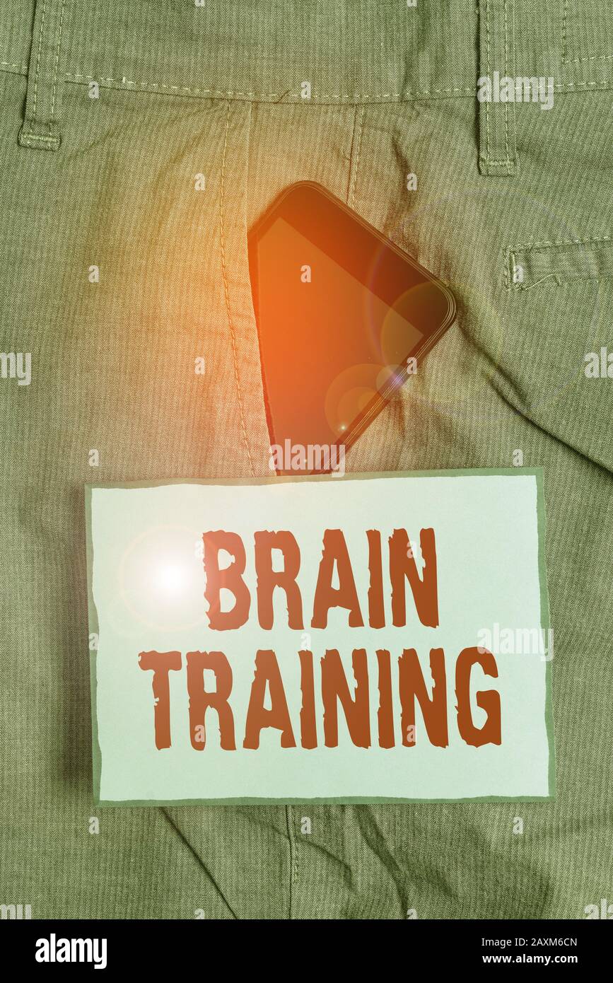 Handwriting text writing Brain Training. Conceptual photo mental ...