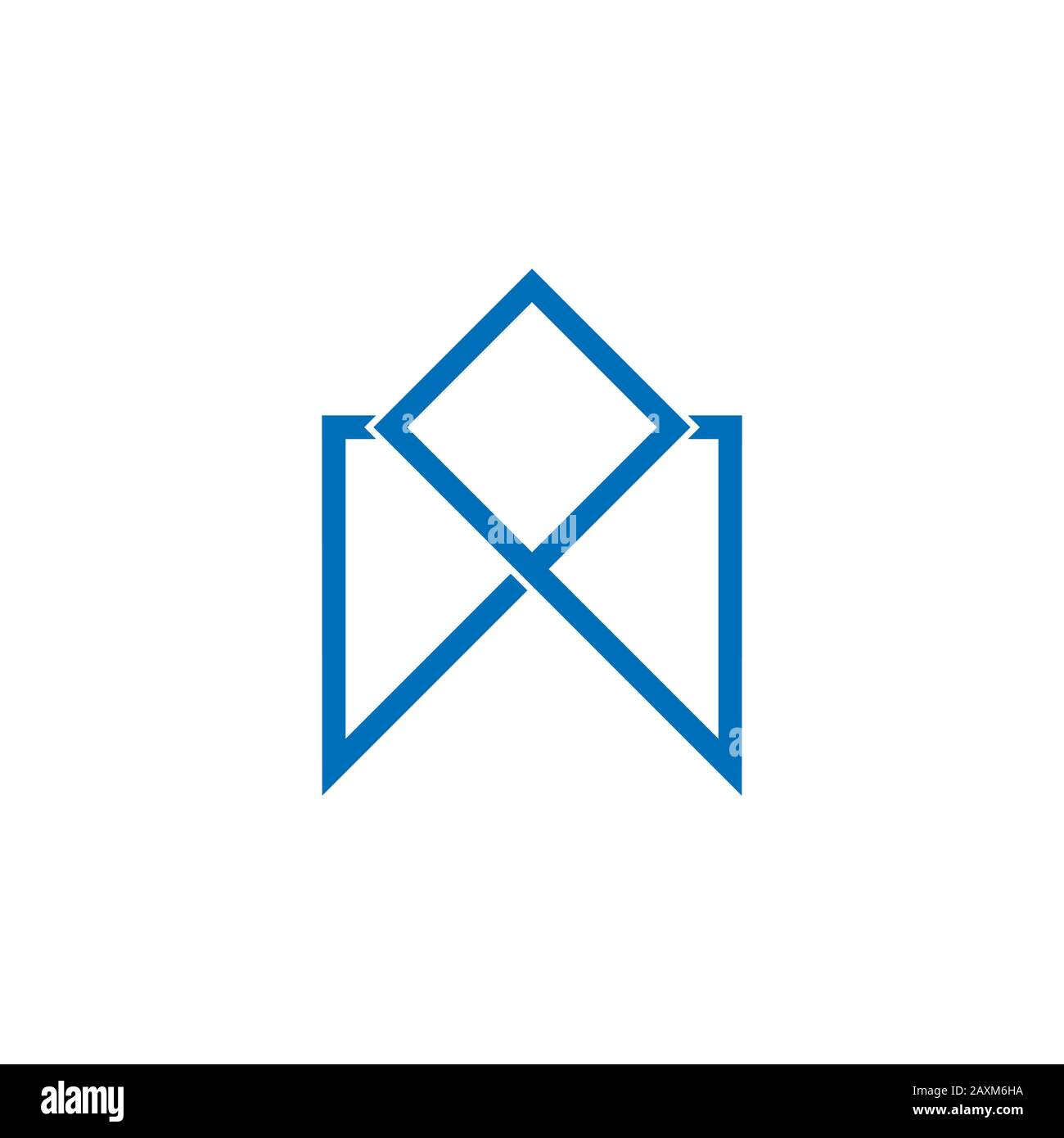 letter m geometric line square logo vector Stock Vector Image & Art - Alamy