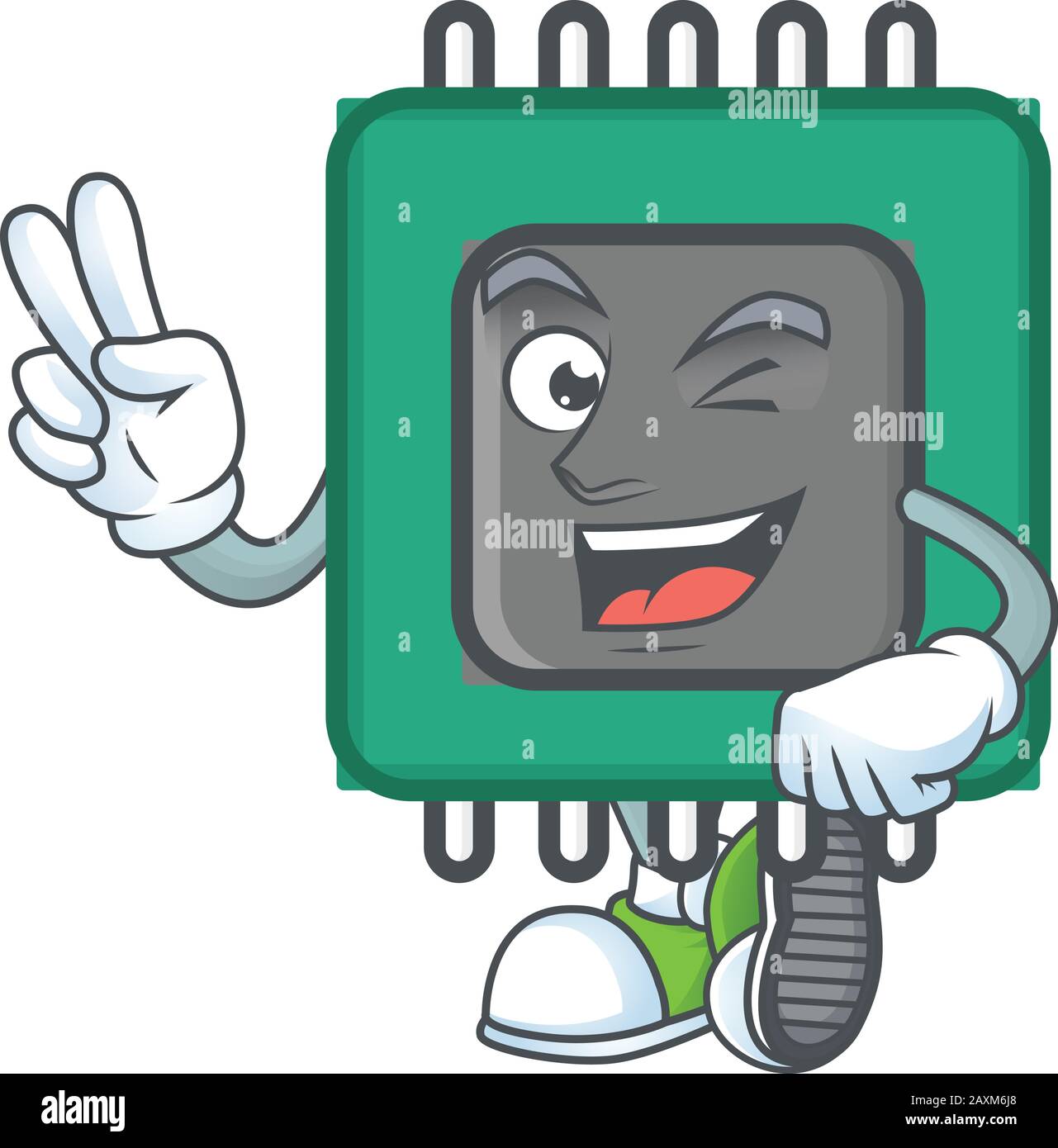 Cute cartoon mascot picture of RAM with two fingers Stock Vector Image ...