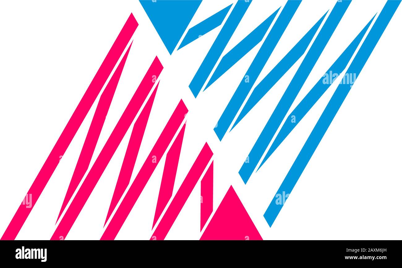 opposite arrow ribbon shape stripes triangle symbol logo vector Stock ...