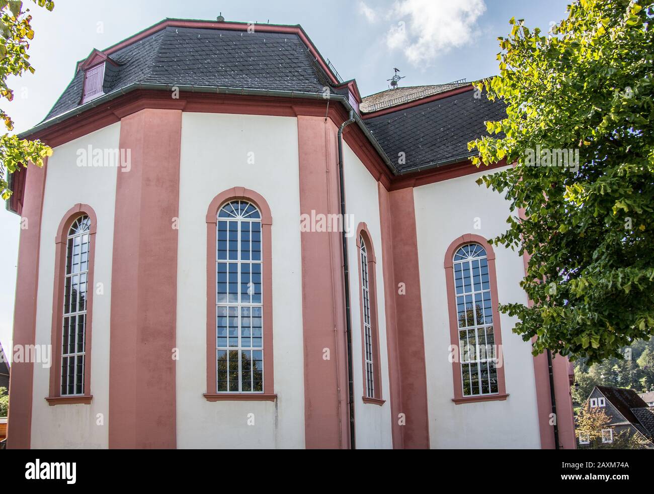 Baroque church in Daaden in the Westerwald Stock Photo - Alamy