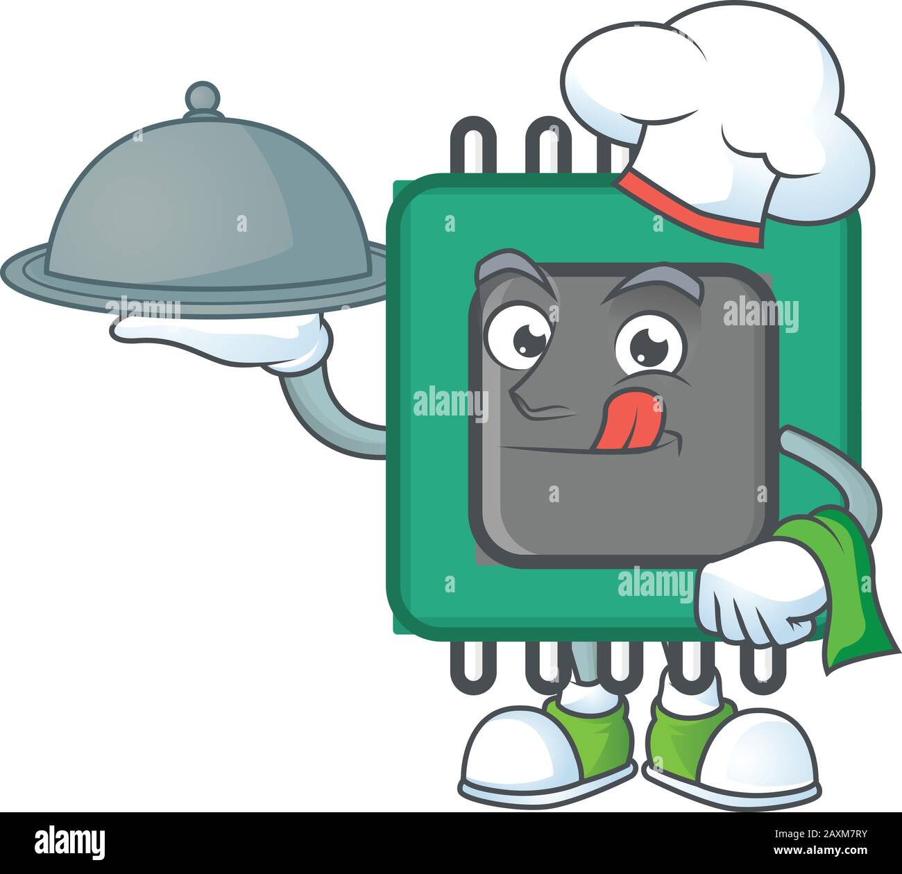 An icon of RAM as a Chef with food on tray ready to serve Stock Vector ...