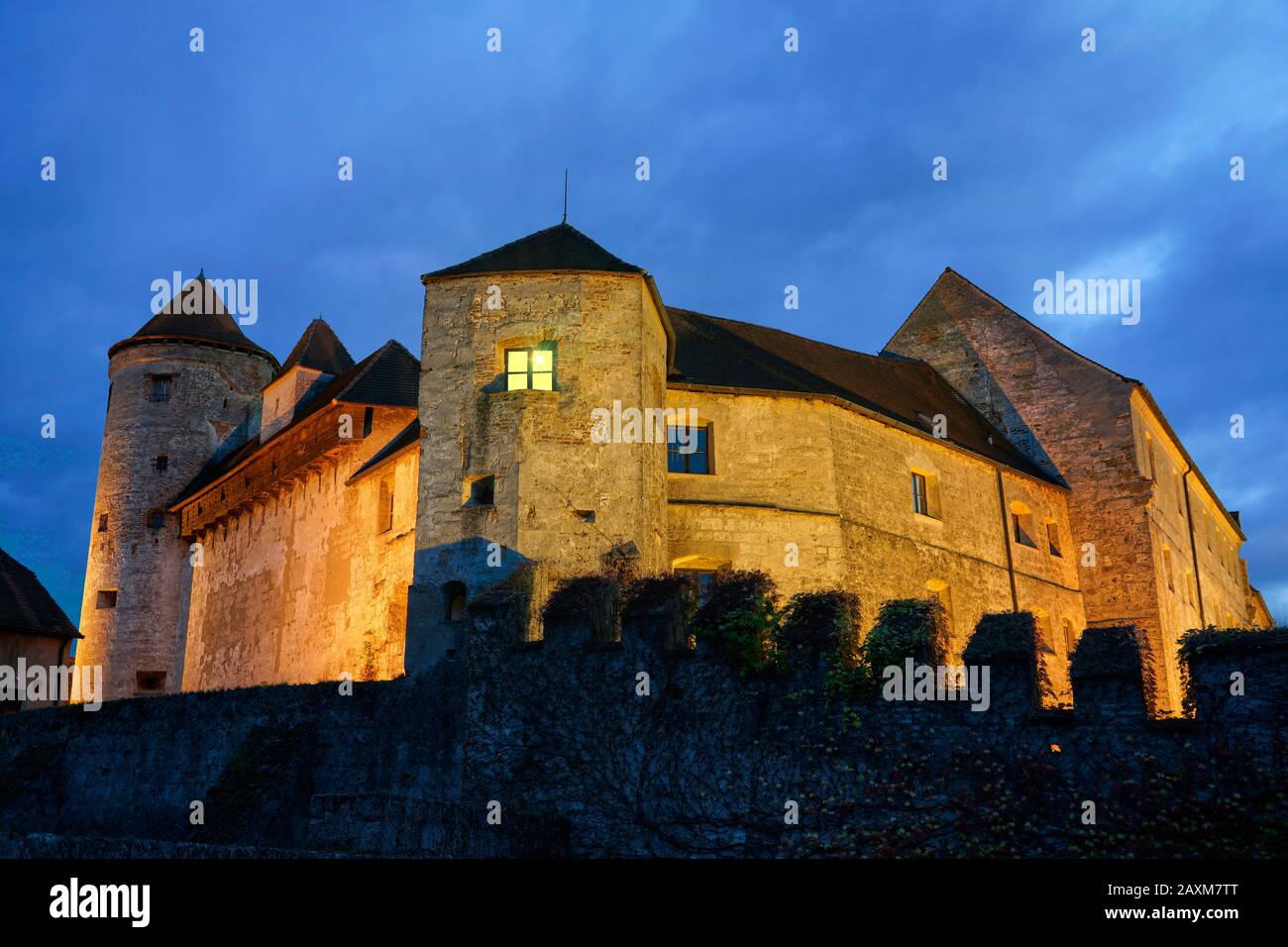Germany, Bavaria, Upper Bavaria, Burghausen, castle, upper castle, in ...