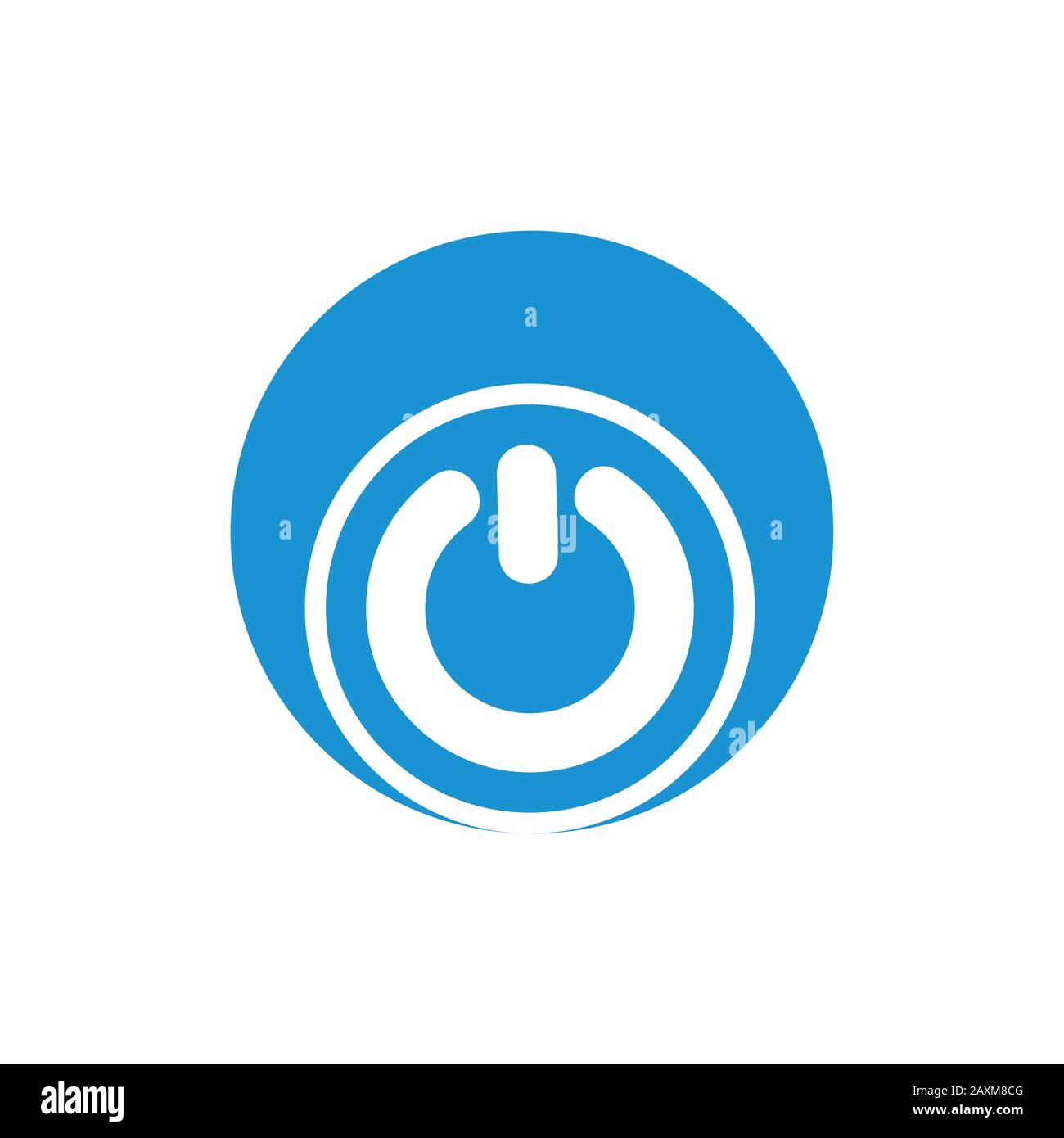 power button flat geometric symbol logo vector Stock Vector Image & Art ...