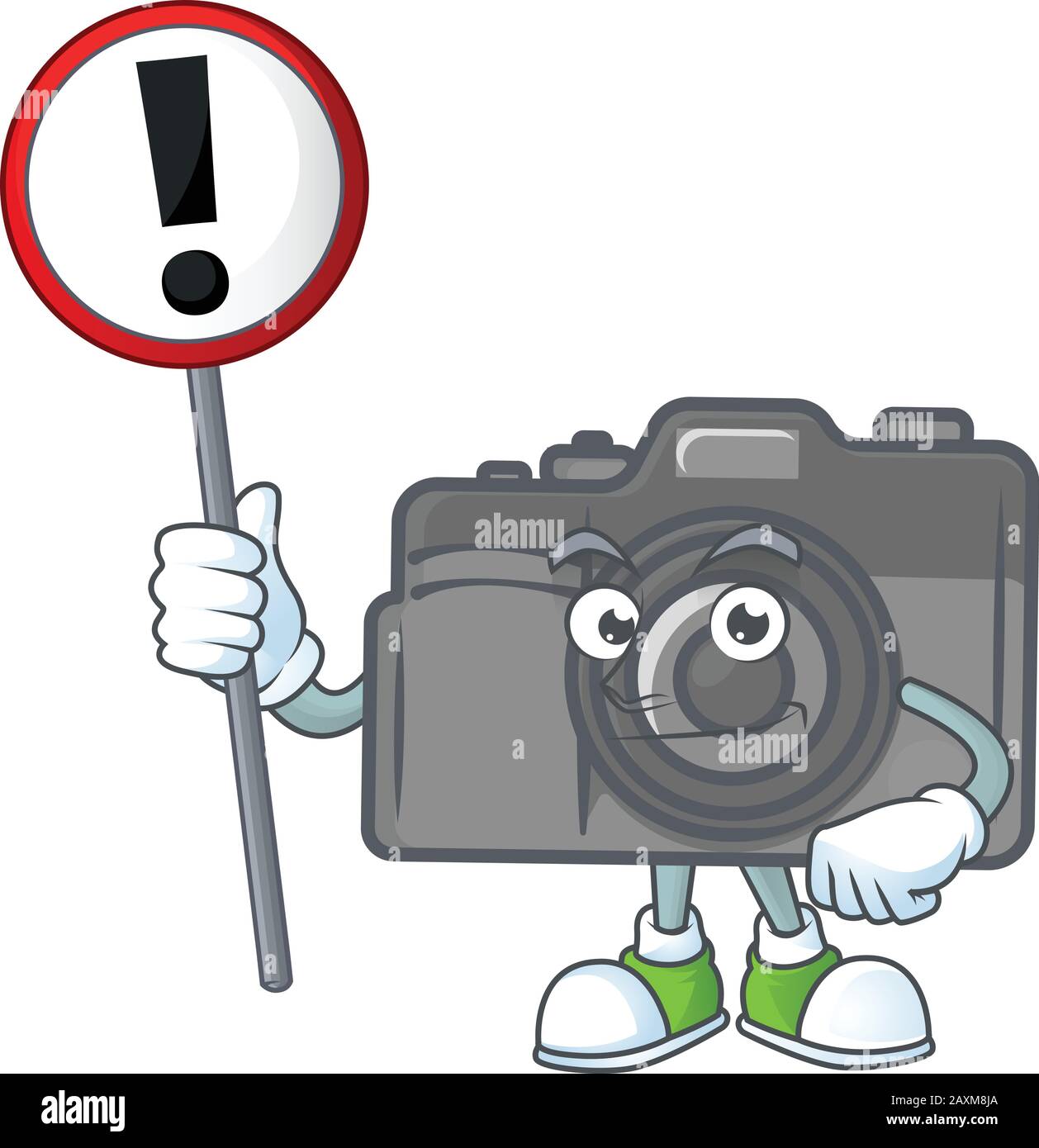 Cartoon character design of digital camera rise up a broad Stock Vector ...