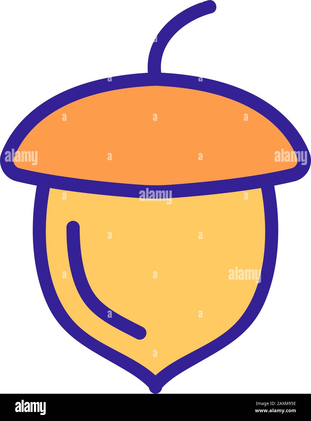 Nut icon vector. Isolated contour symbol illustration Stock Vector ...